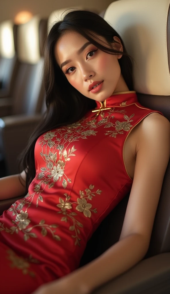 Office Workers, The tender Taiwanese supermodel , long hair, cheongsam ...