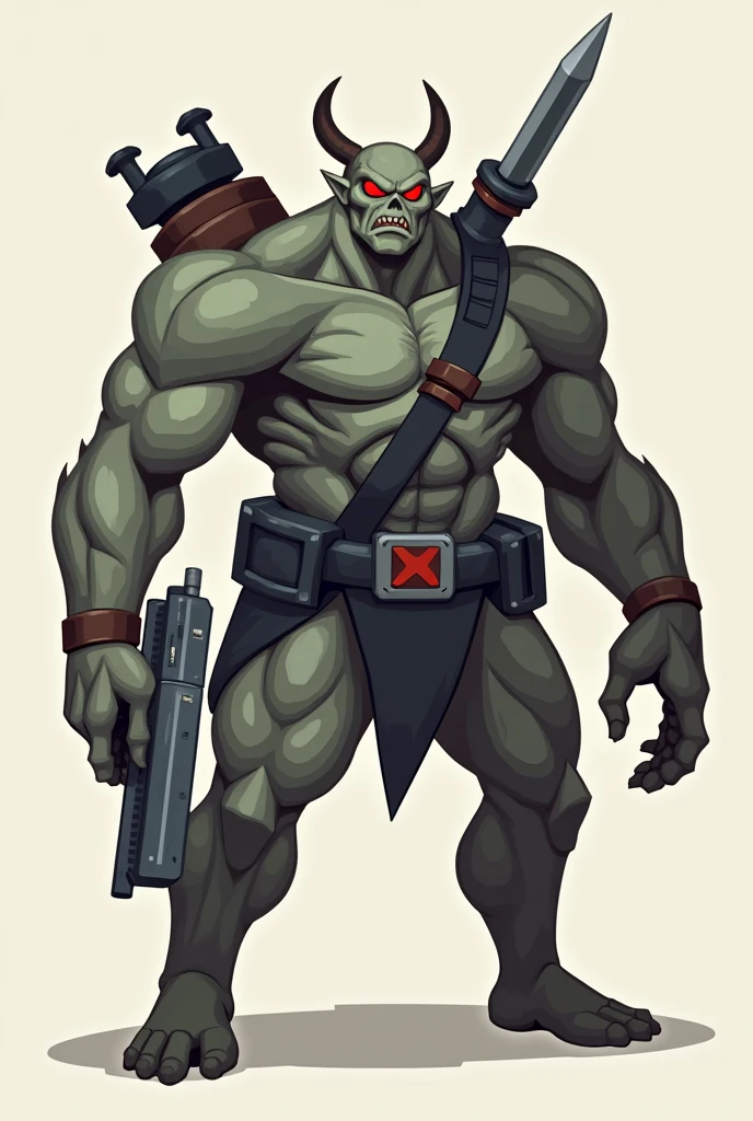 2d model, armed, enemy, evil, 2d, simple, retro, back and front side ...