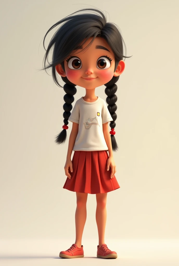 Cartoon of a teenage cholita Paceña (18 year old boy) Full body from ...
