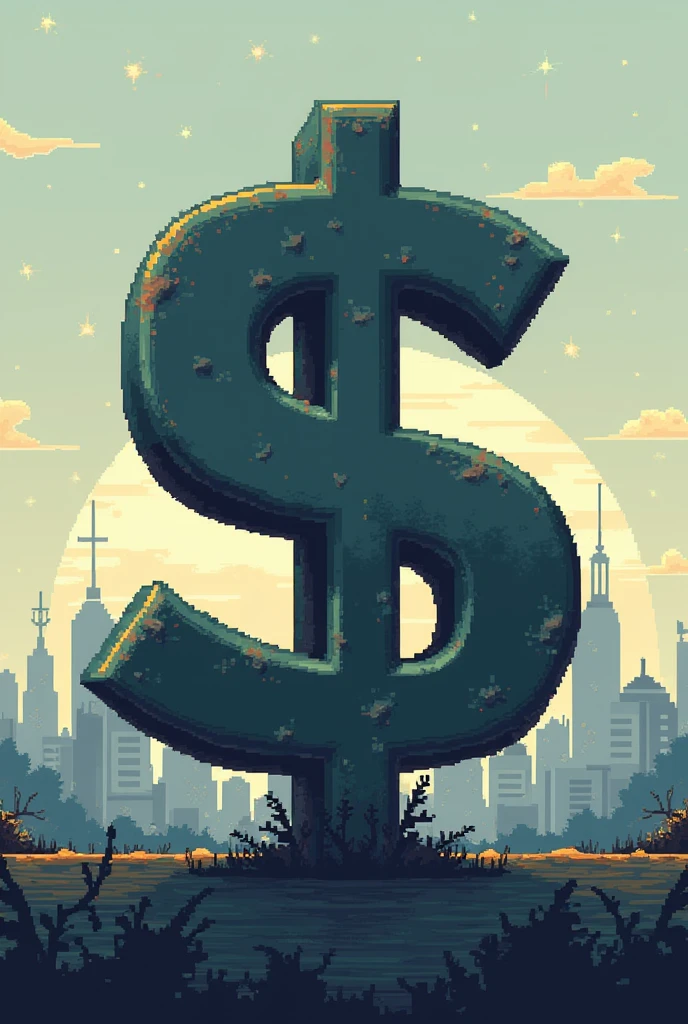 Capitalism symbol in pixel - SeaArt AI