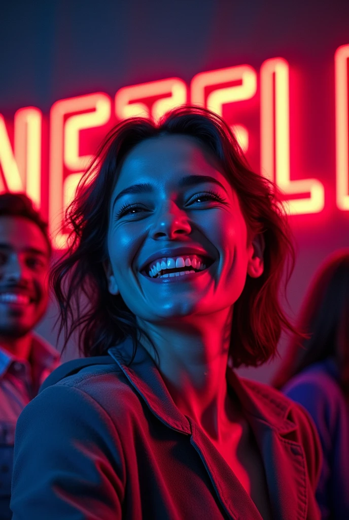 Create a Netflix themed commercial that is eye-catching and has the ...