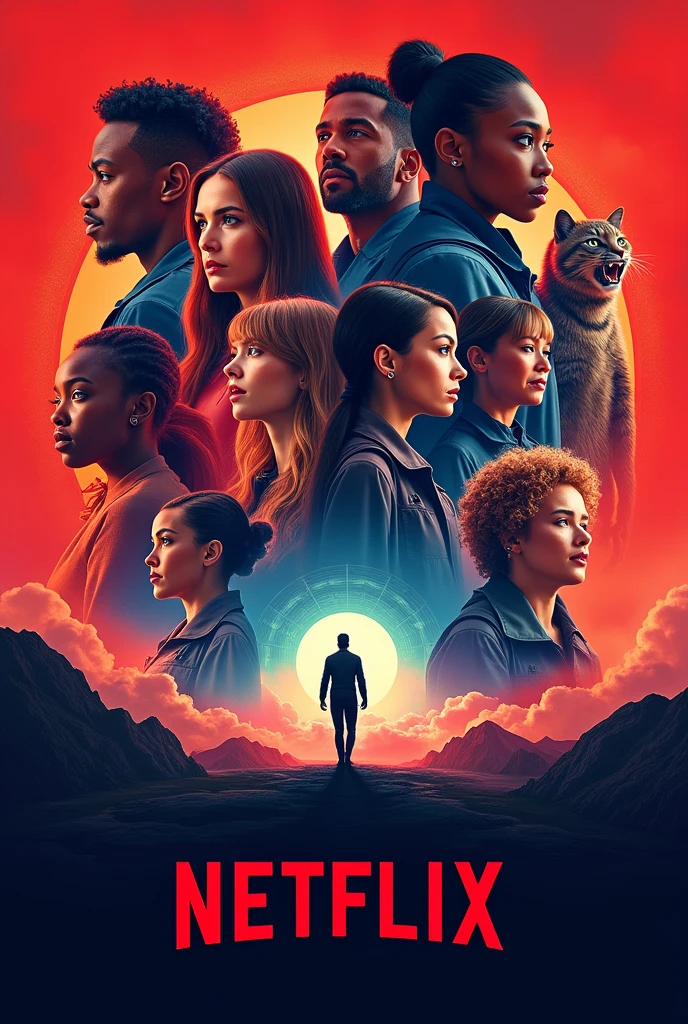 Create an advertisement with the Netflix theme to make it dynamic and ...