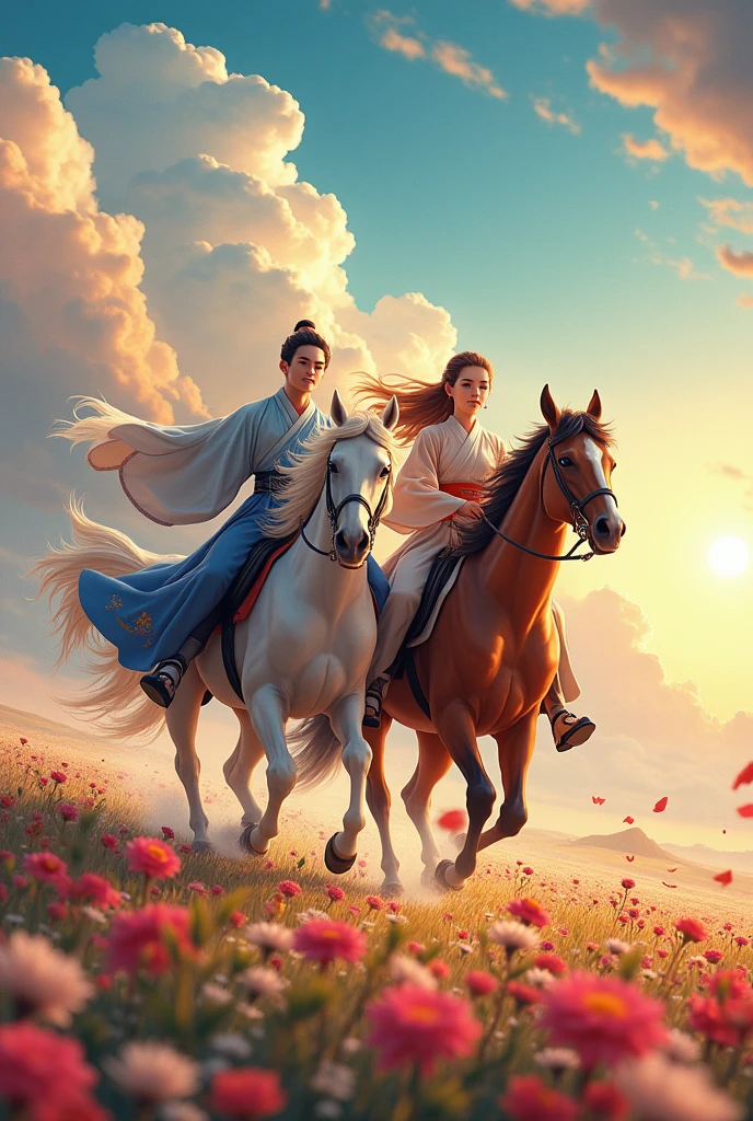 An aesthetic realistic image drawing from the Joseon dynasty of a brave ...