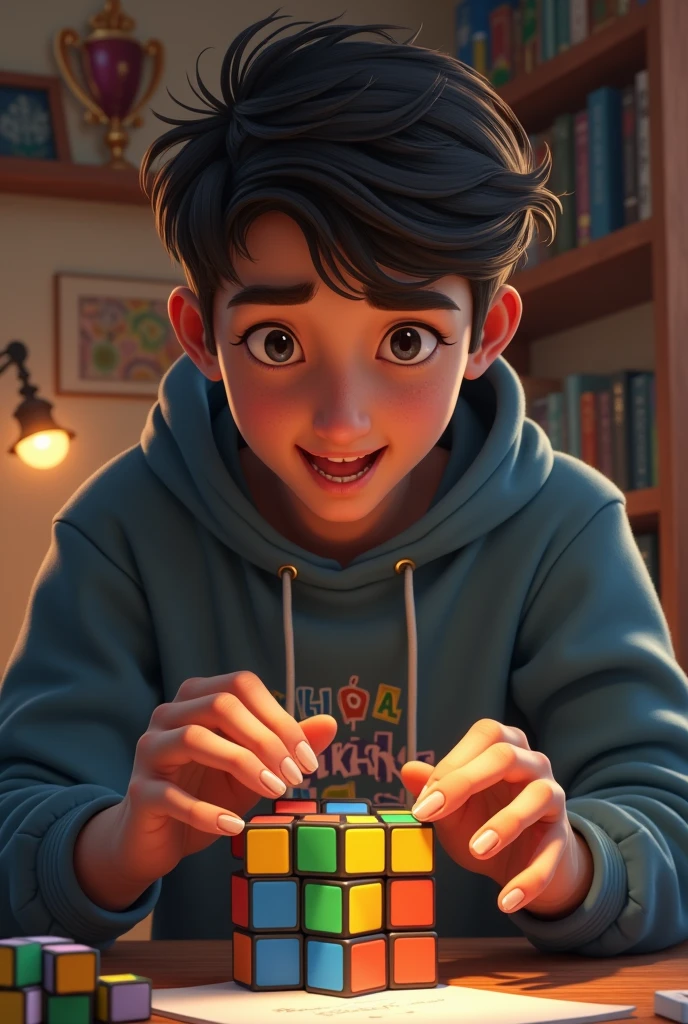 Rubik's cube fan from the United States - SeaArt AI