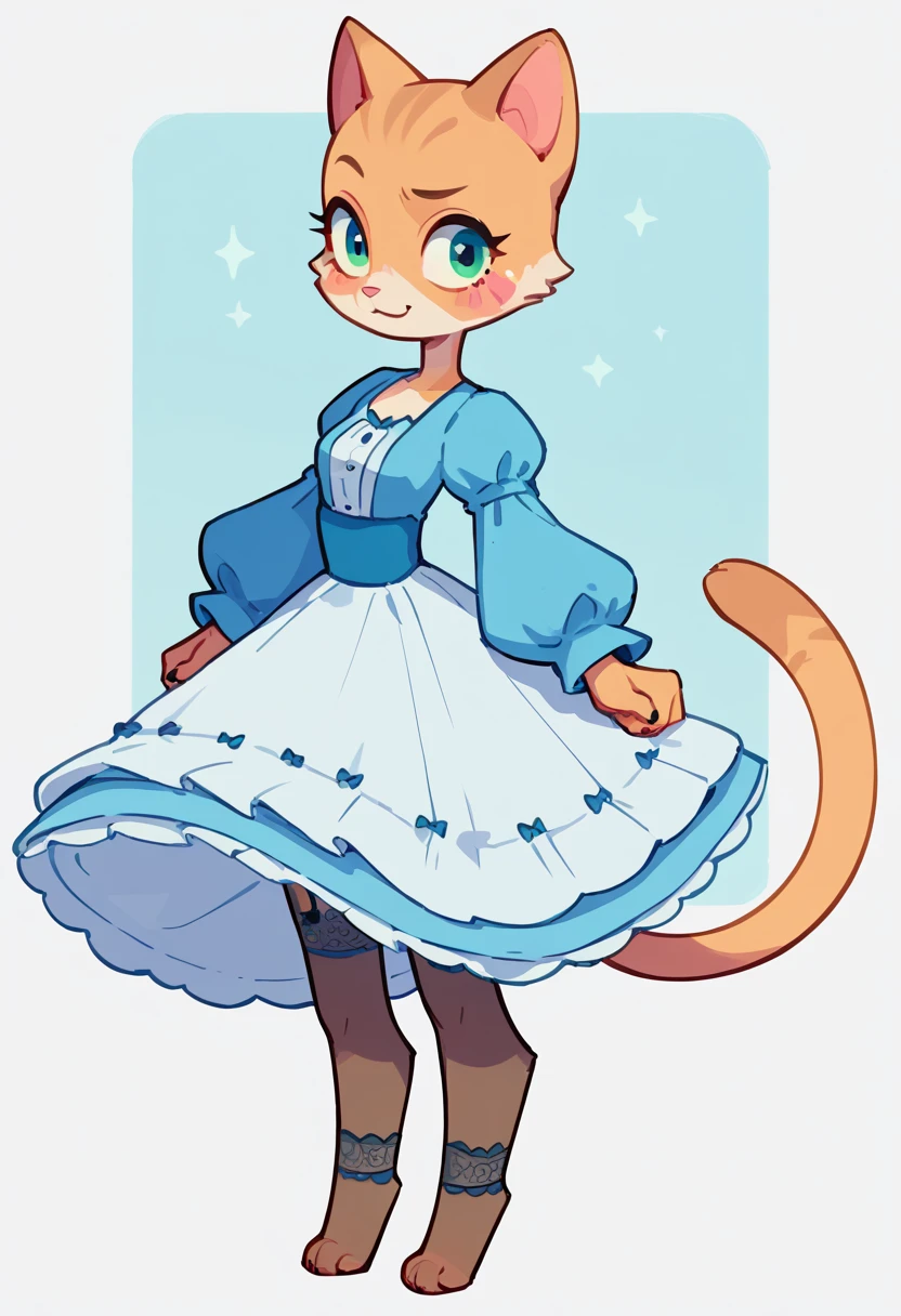 The Q version of the cute furry cat, anthro, female puppy, slim girl ...