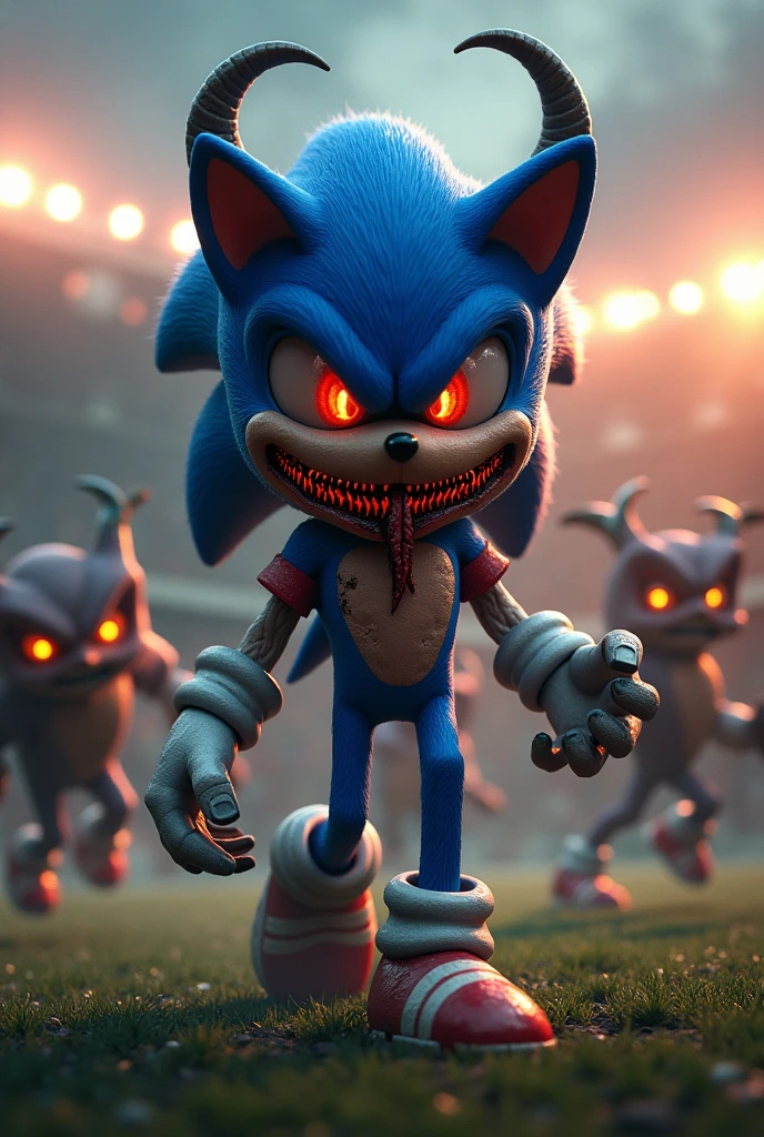 An extremely demonic and terrifying version of Sonic the Hedgehog ...