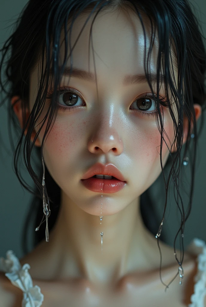 A white girl with a waxy and glowing honey-toned complexion, sexy ...