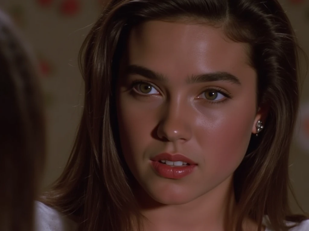 The beautiful teenage movie star jennifer connelly is in a state of ...