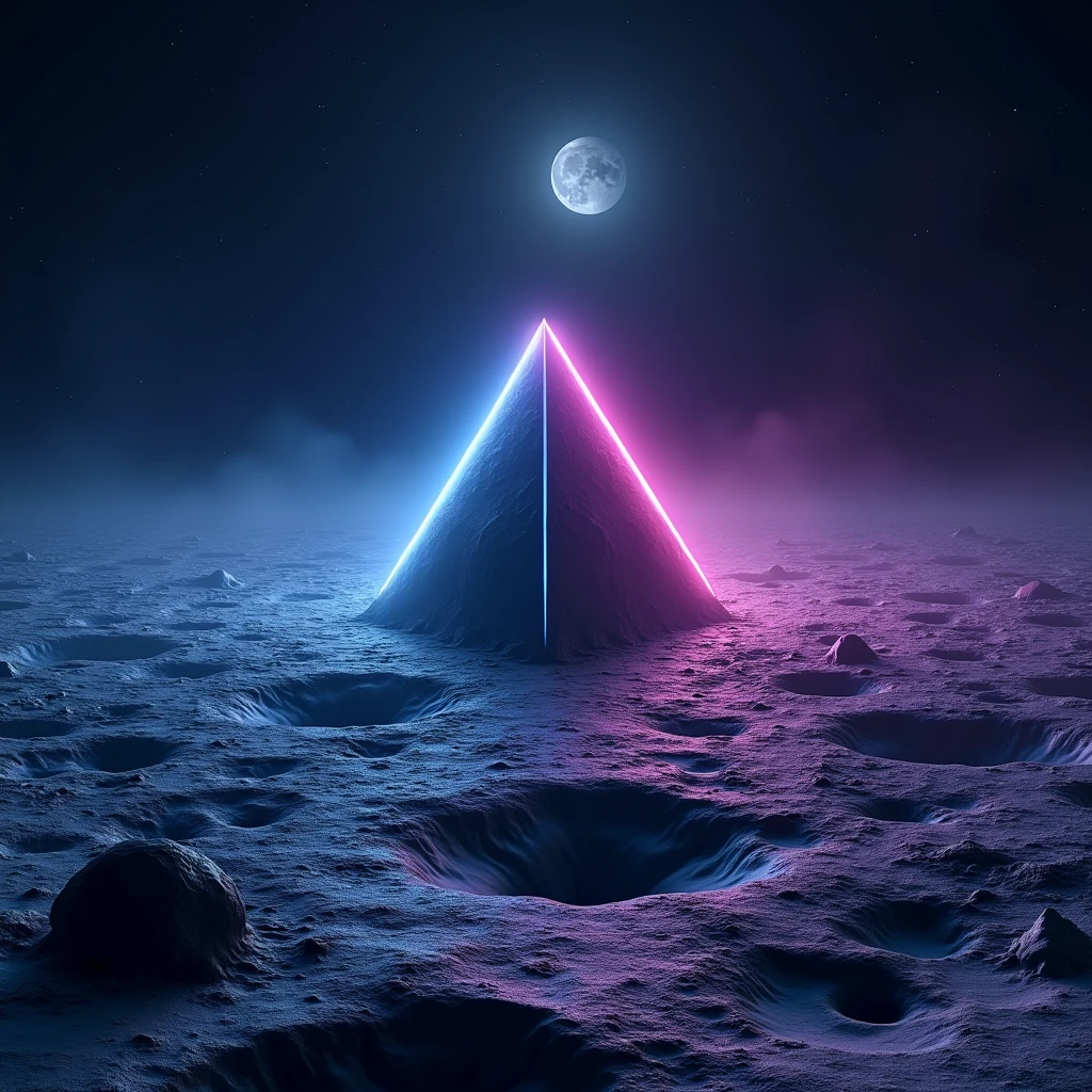 A surreal fantasy scene of the iconic Dark Side of the Moon album cover ...