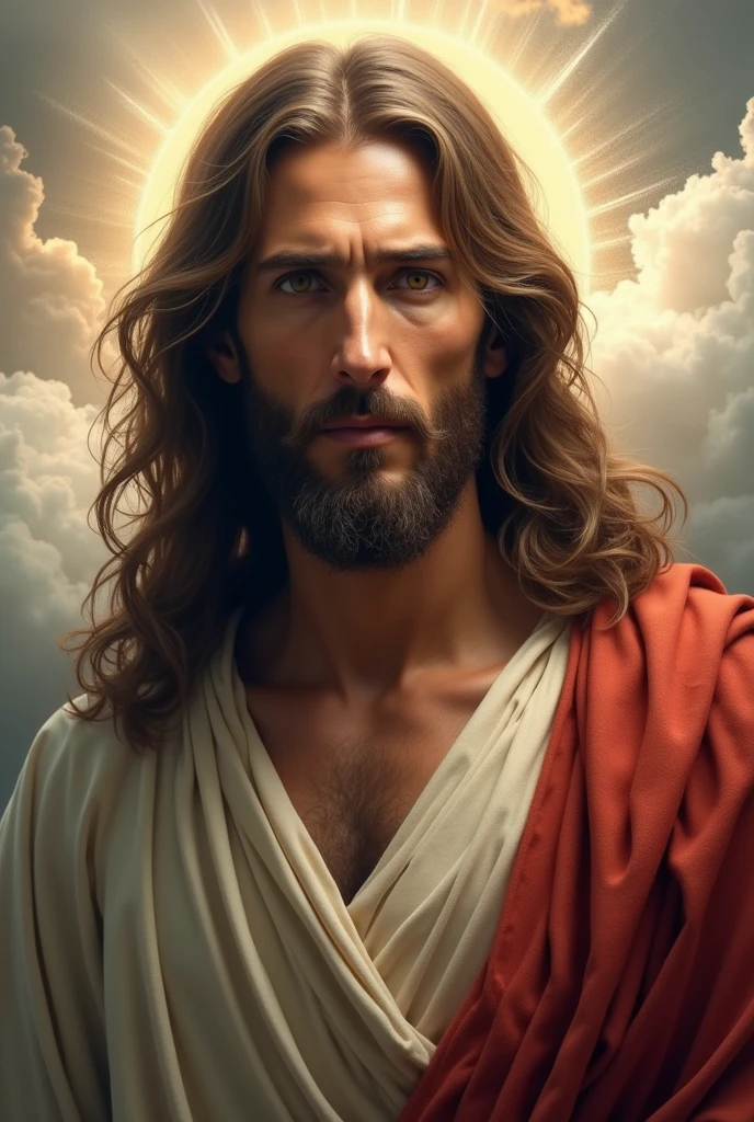 Portrait of jesus christ, high definition, powerful, looking at the ...