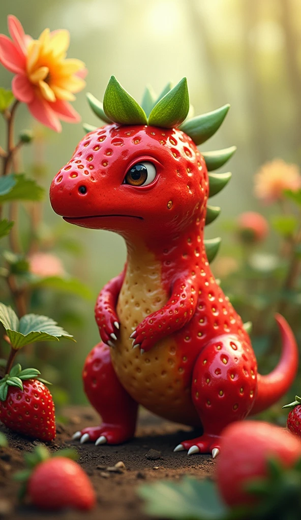 Strawberry saurus Description : small and plump , flowers with red skin ...