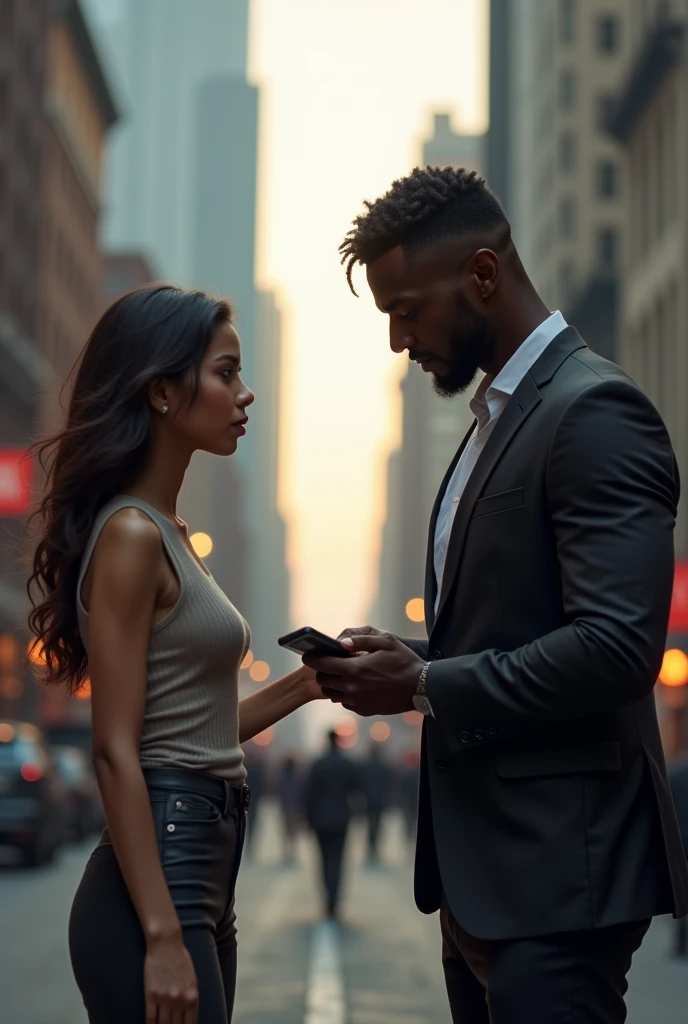 When beautiful poor girl ask phone number with rich man very black girl ...