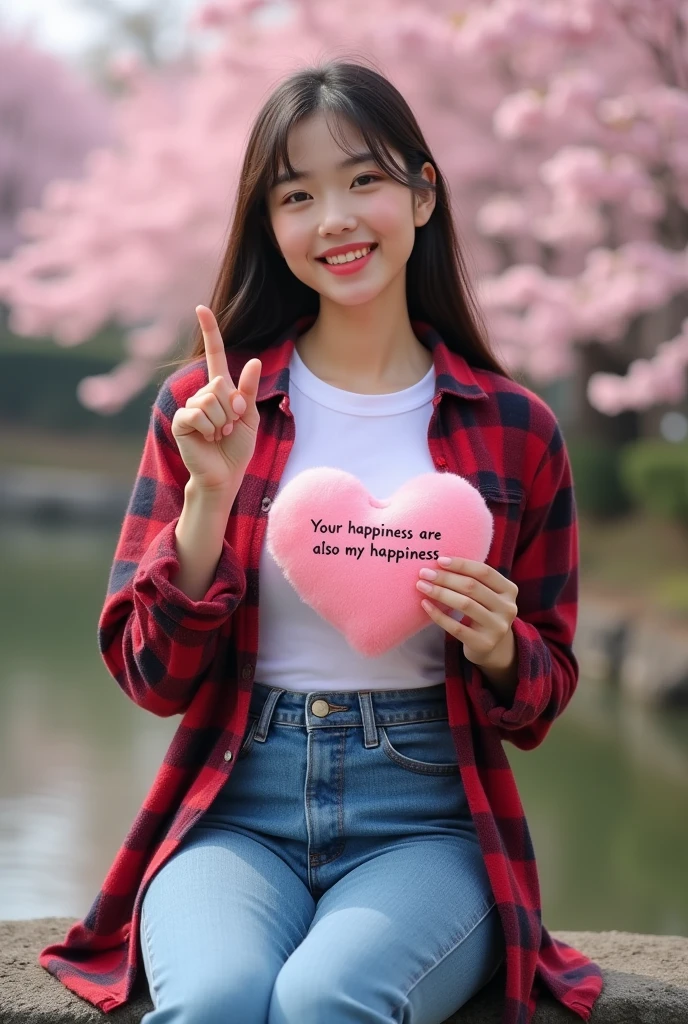 A beautiful young woman aged 25 years, clean face, long straight hair ...