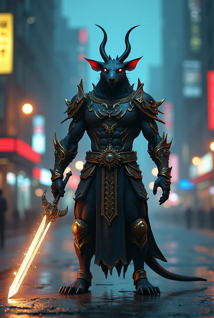 half-demon , Zodiac , The head is a short-horned rat., The body is ...