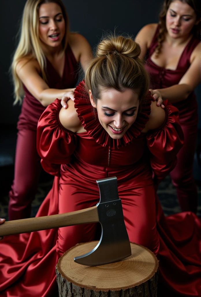 (realistic photograph close up sideways NSFW), (a pleased beautiful European org - SeaArt AI