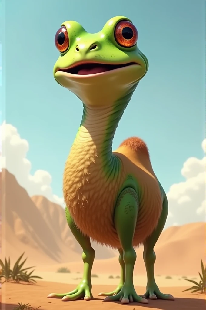 Frog face on camel body - SeaArt AI