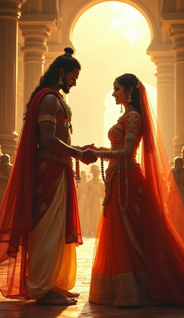 Here’s a refined prompt focusing on Arjuna and Draupadi: "Create a ...