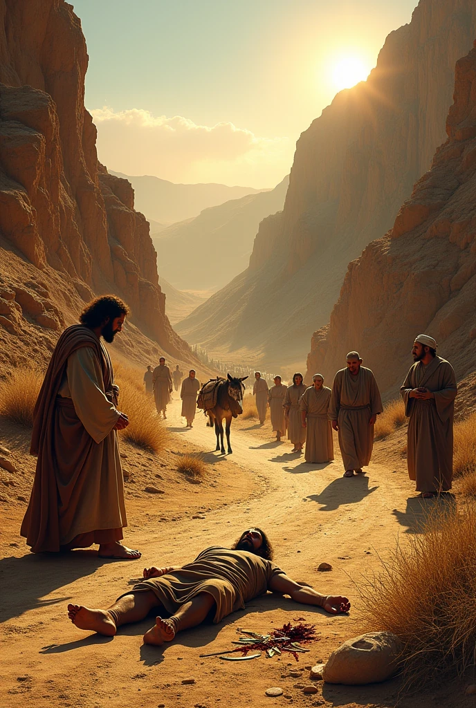 “A rugged mountain road between Jerusalem and Jericho, with steep ...