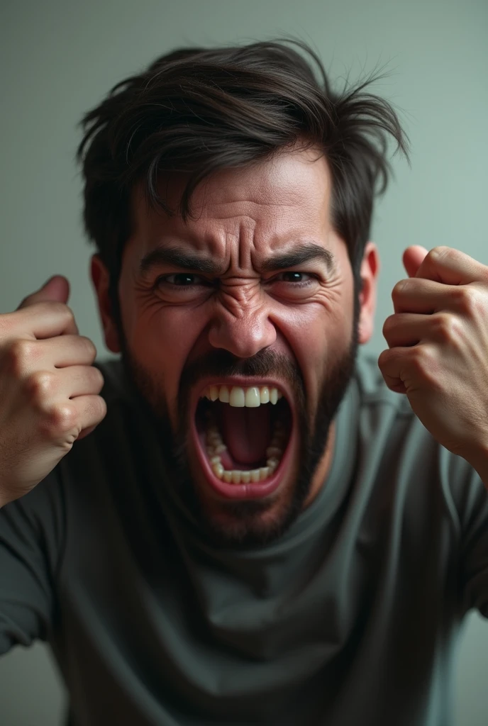 A scared person screaming - SeaArt AI