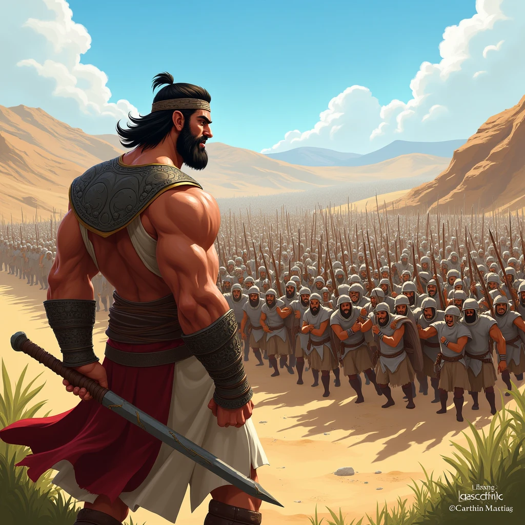 A strong Hebrew man with a thousand Philistines Disney Pixar cartoon ...