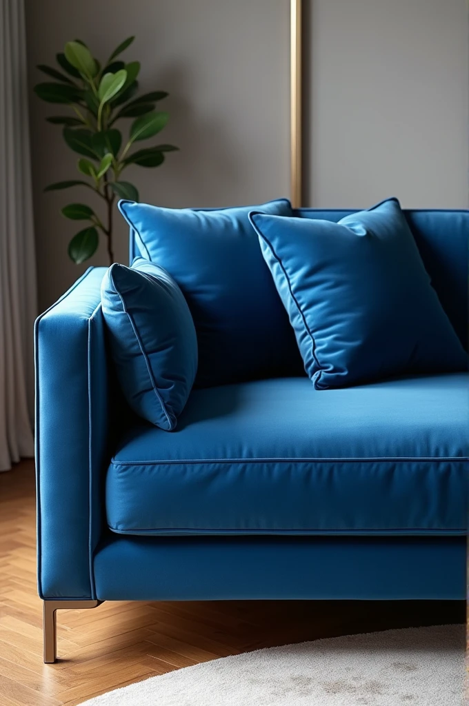 Modern 4k sofa blue elegant and chic - SeaArt AI
