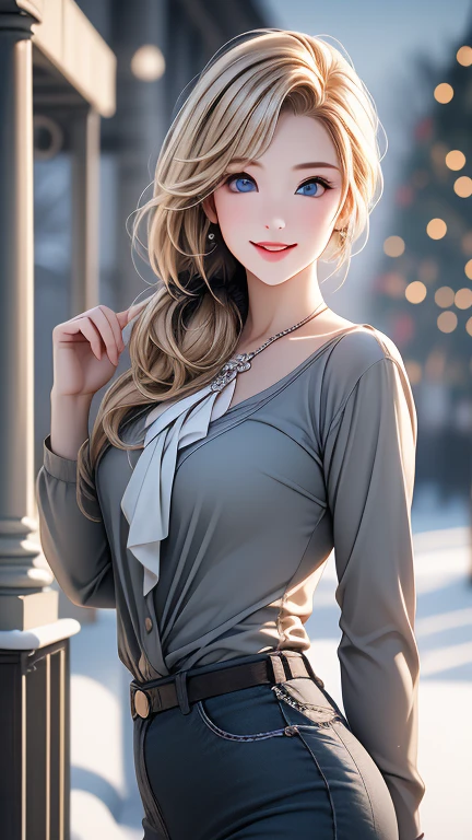 クリスマスの冬の景色 ， クリスマスのリアルな写真，傑作、 高画質 ， トップクオリティ， 16k， RAW フォト - SeaArt AI