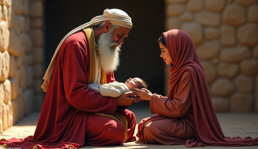 Ek muslim man jis ne old Arab red colour clothes phena hua hai uske ...