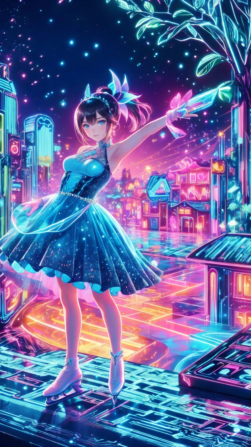 Masterpiece, 最 High Quality , 超 Details,、 ice skating rink - SeaArt AI