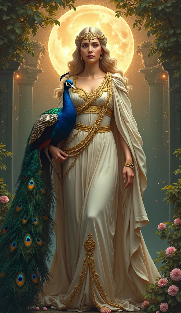 Creates an image of the Roman goddess Juno , majestic goddess of ...