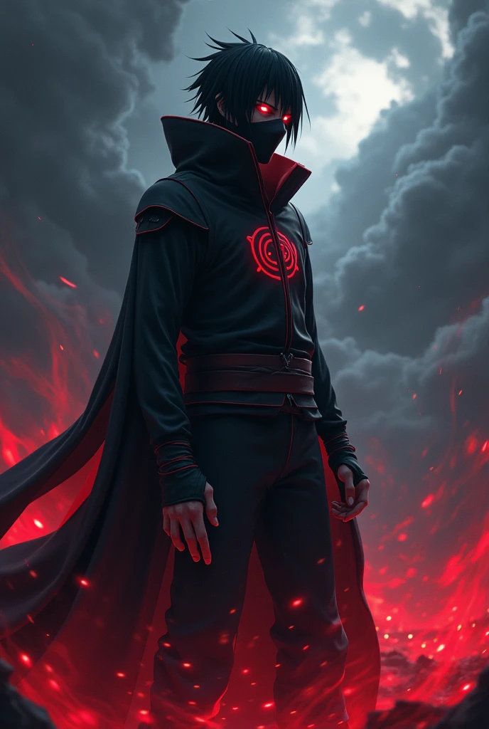 "Create a highly detailed and ultra-realistic 8K wallpaper of Obito ...