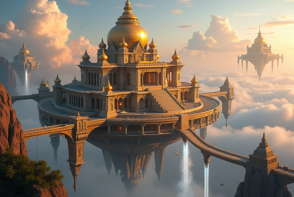 A magnificent, flying city inspired by ancient Indian architecture ...