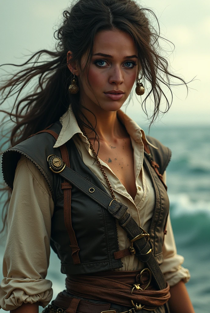 Create realistic pirate woman reference image - SeaArt AI