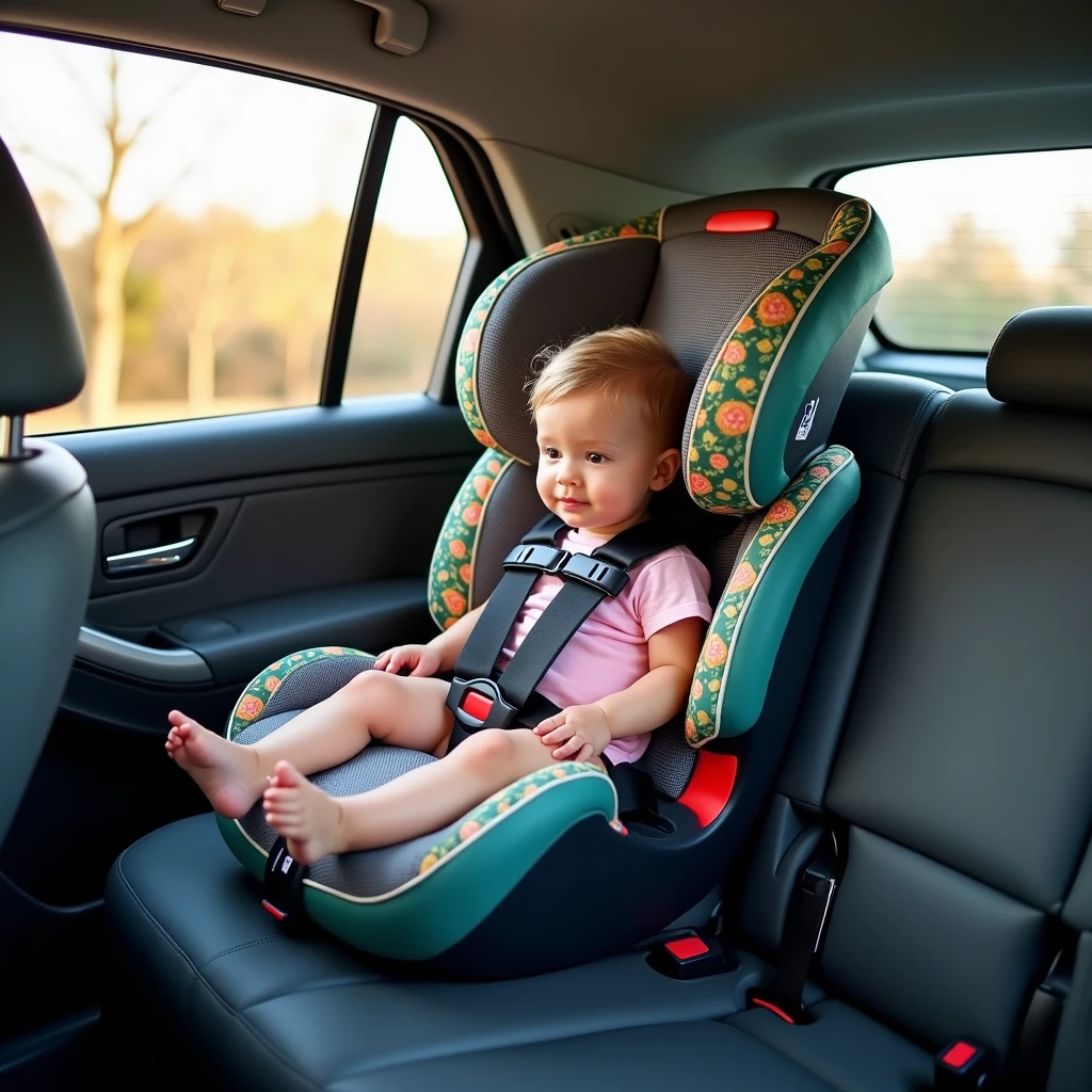 Box in a car seat - SeaArt AI