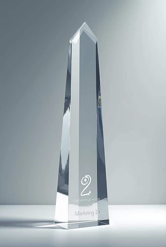 Unique slim and elegant crystal trophy written an University Batch name ...