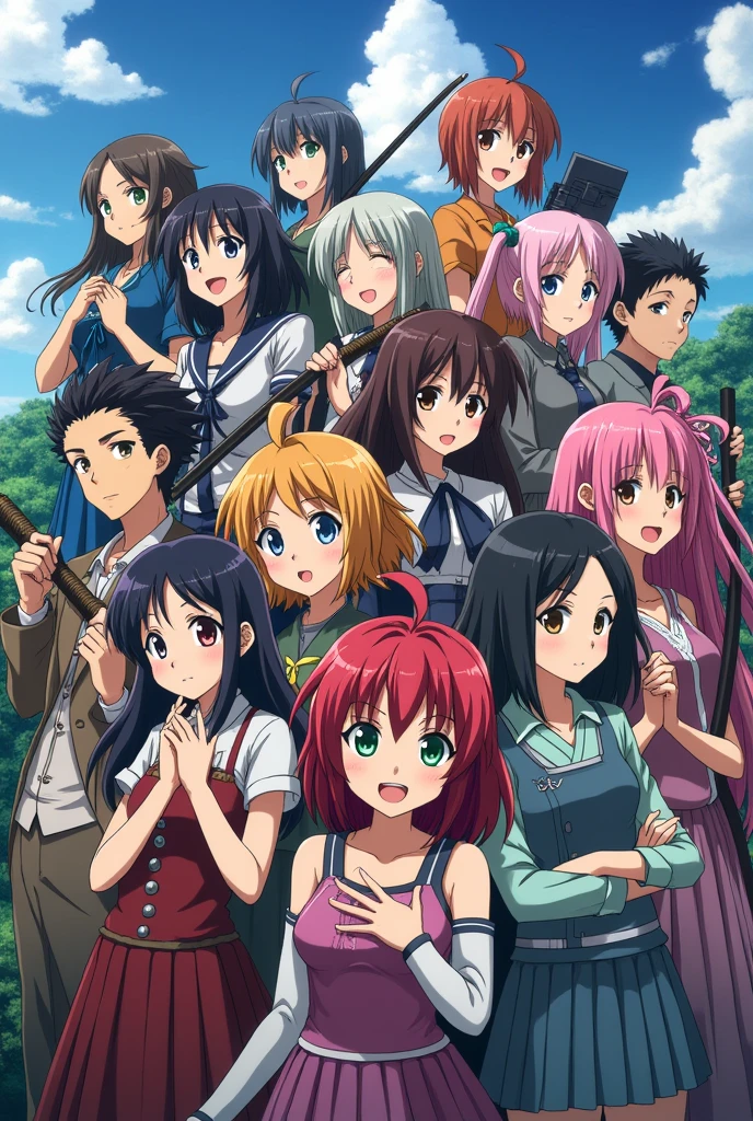 An image where you can find different anime characters - SeaArt AI