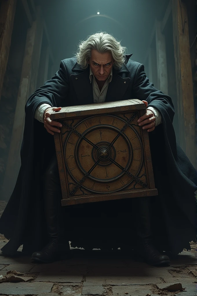 Dio pushing a box - SeaArt AI