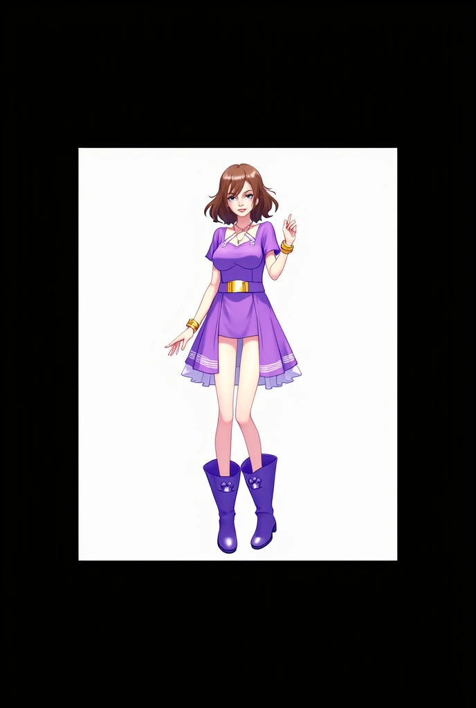 A human singer , wavy brown hair , wearing those clothes from the ...