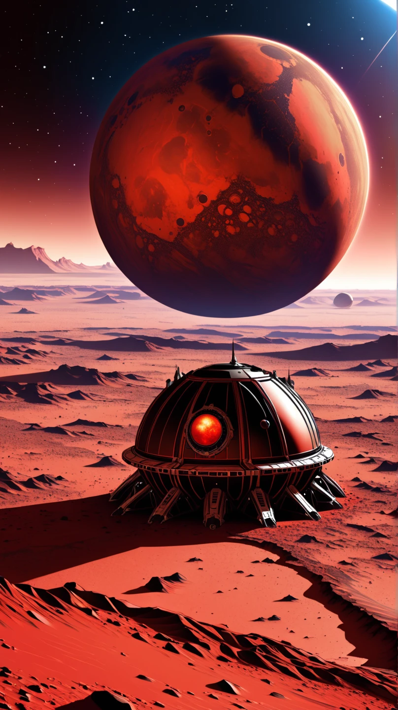 Mars planet, in a gothic style - SeaArt AI