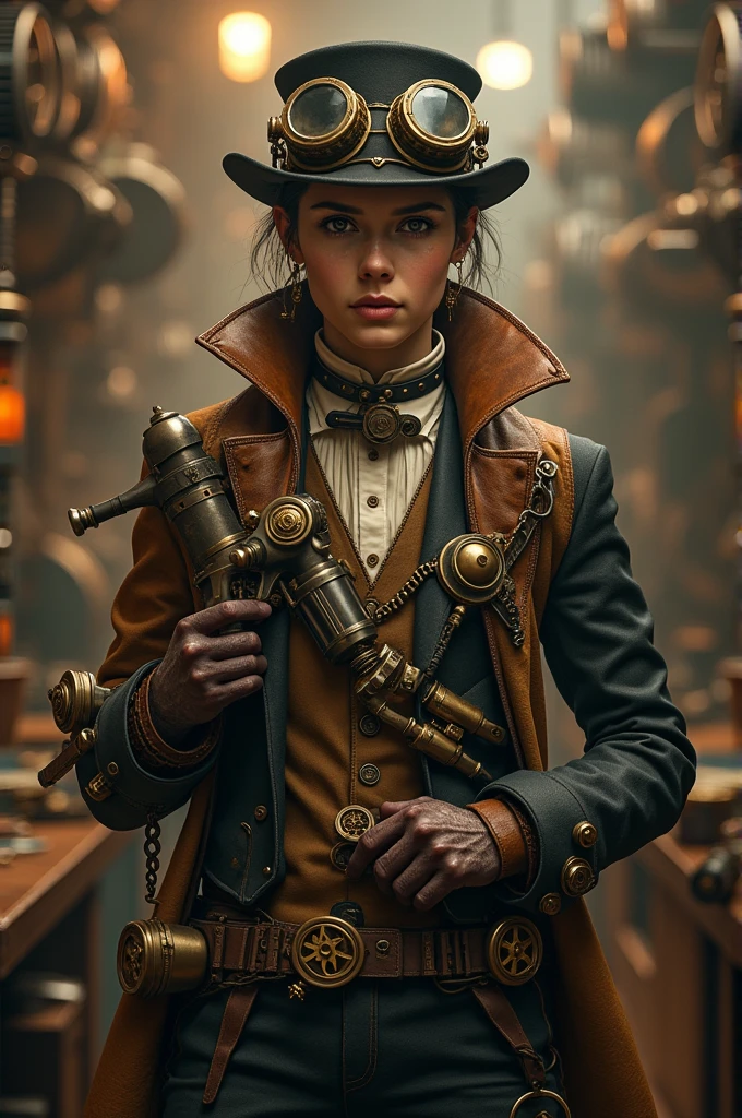 An inspirational image , of a Steampunk character. - SeaArt AI