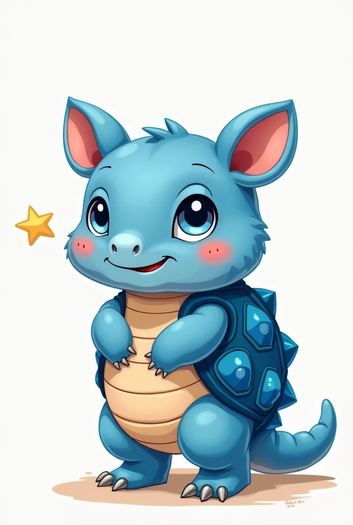 Blue Armadillo cartoon - SeaArt AI