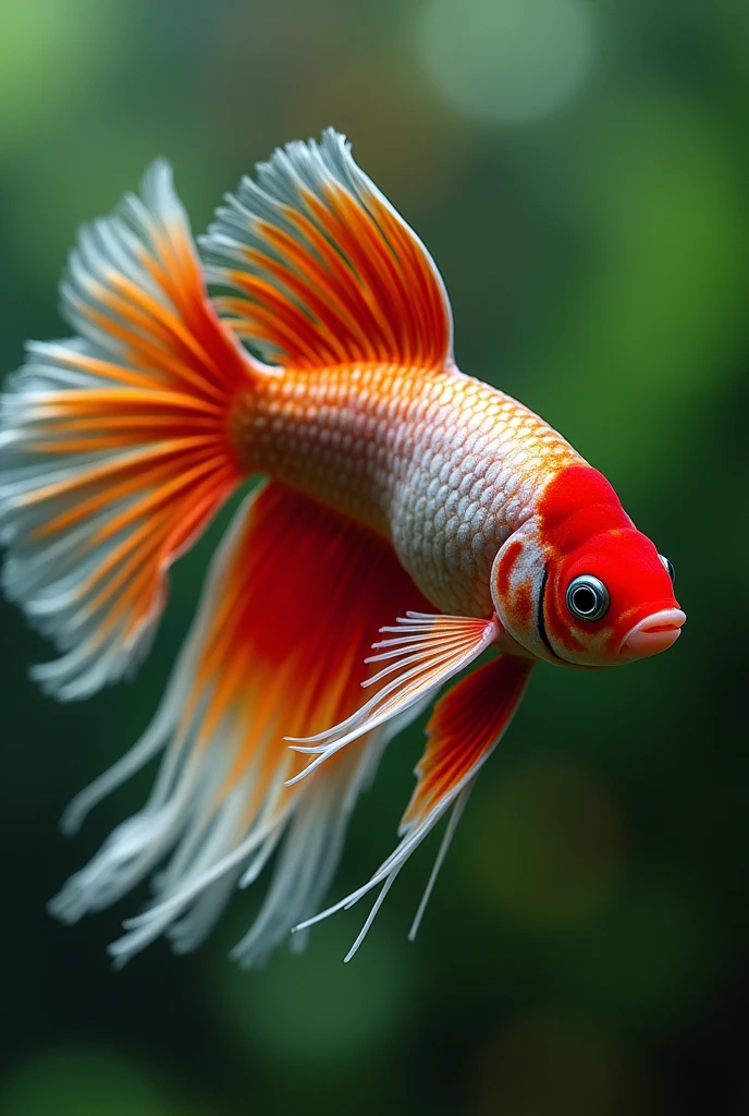 Featuring 2 very beautifully colored betta fish Very large red white ...