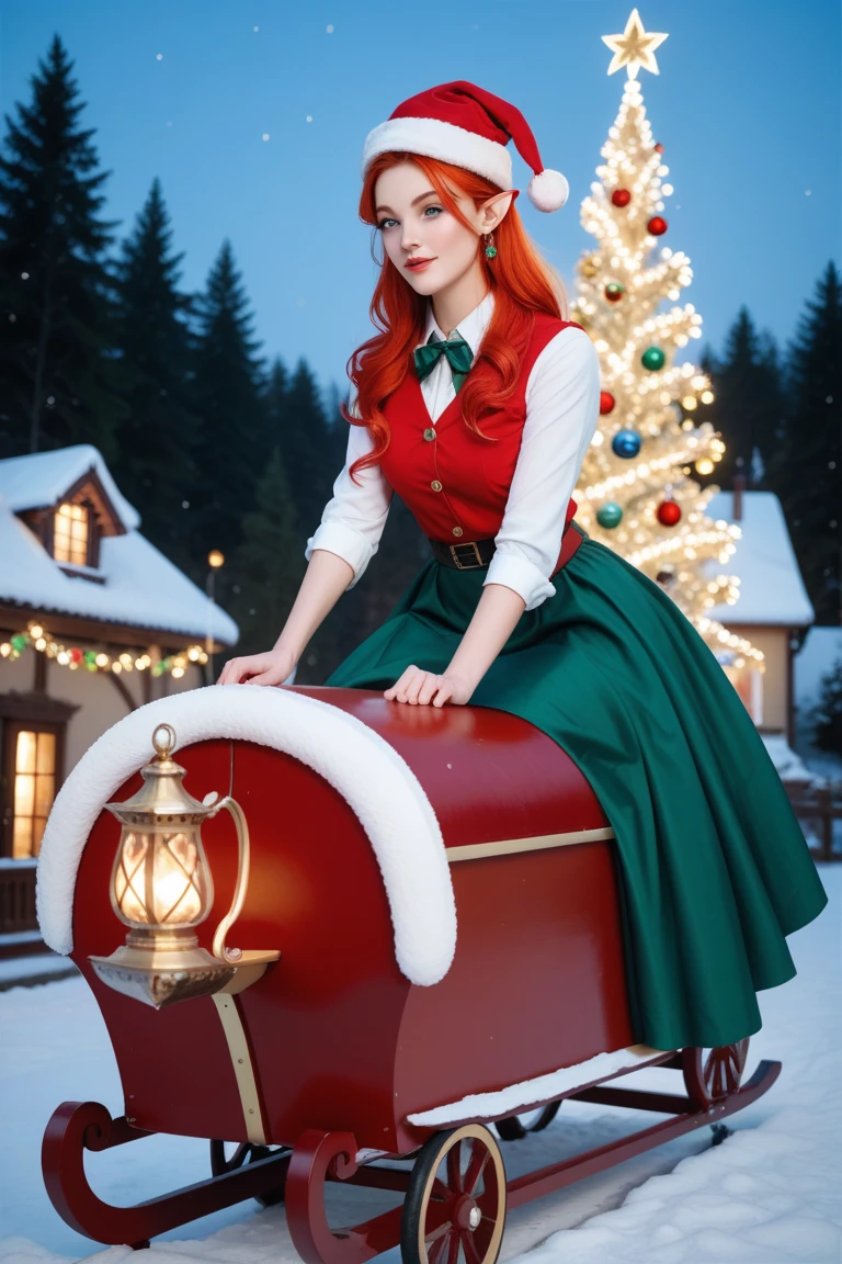 "Three stunning elves, one with golden locks and two with fiery red ...