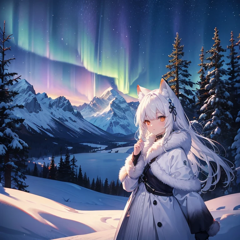 Beautiful fox girl, high textures, scenery, masterpiece, best quality ...