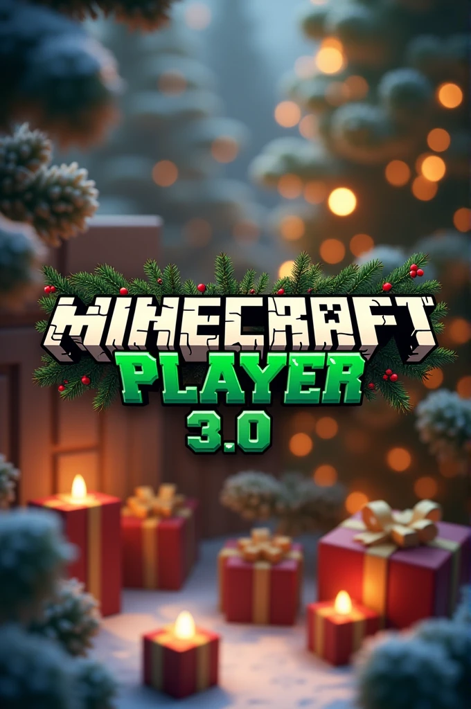 Create a logo image with the letter "Minecraft player 3 .0 - SeaArt AI