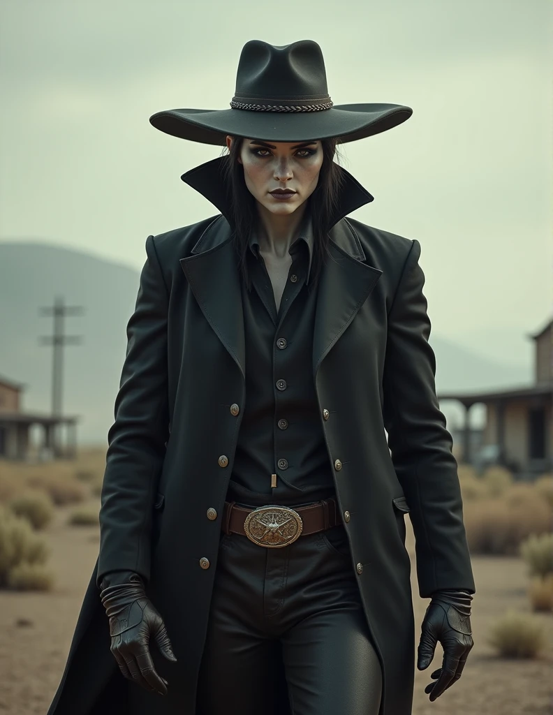 Same vampire style with cowboy style - SeaArt AI