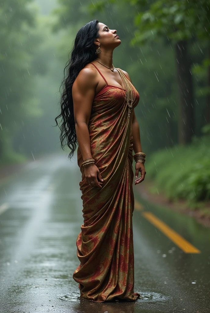 Full body shot, curvy gorgeous bodybuilder indian girl, Extremely sexy ...