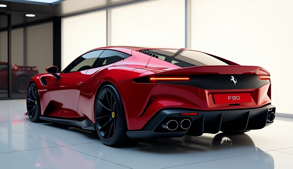 Back side of painted gleamy Red with shiny clour Modren (2025 Ferrari ...