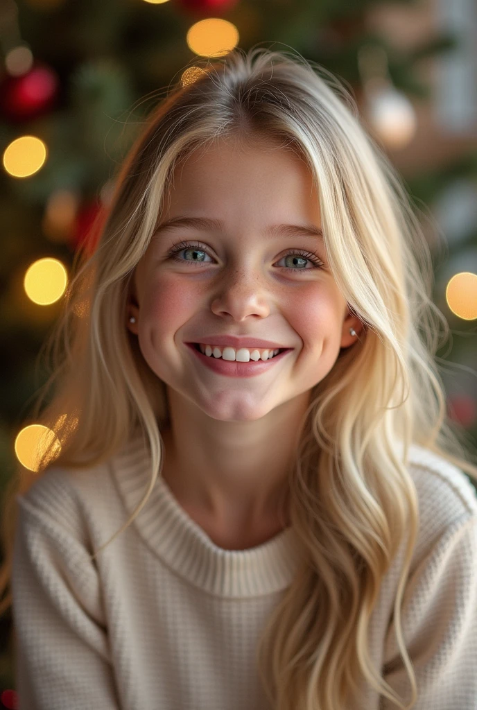 Super cute, blonde girl, christmas, portrait, best portrait ever ...
