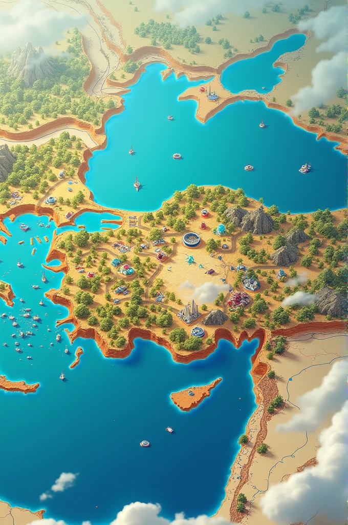 2050 Turkey map optimistic scenario - SeaArt AI