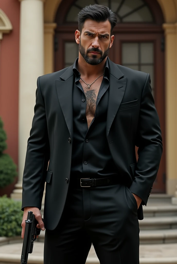 Extremely handsome 30-year-old man , thin beard , Italian features ...